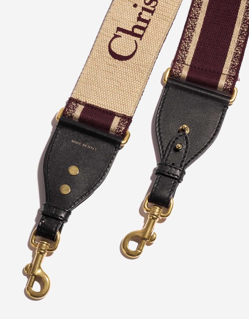 Dior Shoulder Strap Canvas / Calf Bordeaux / Beige | SACLÀB