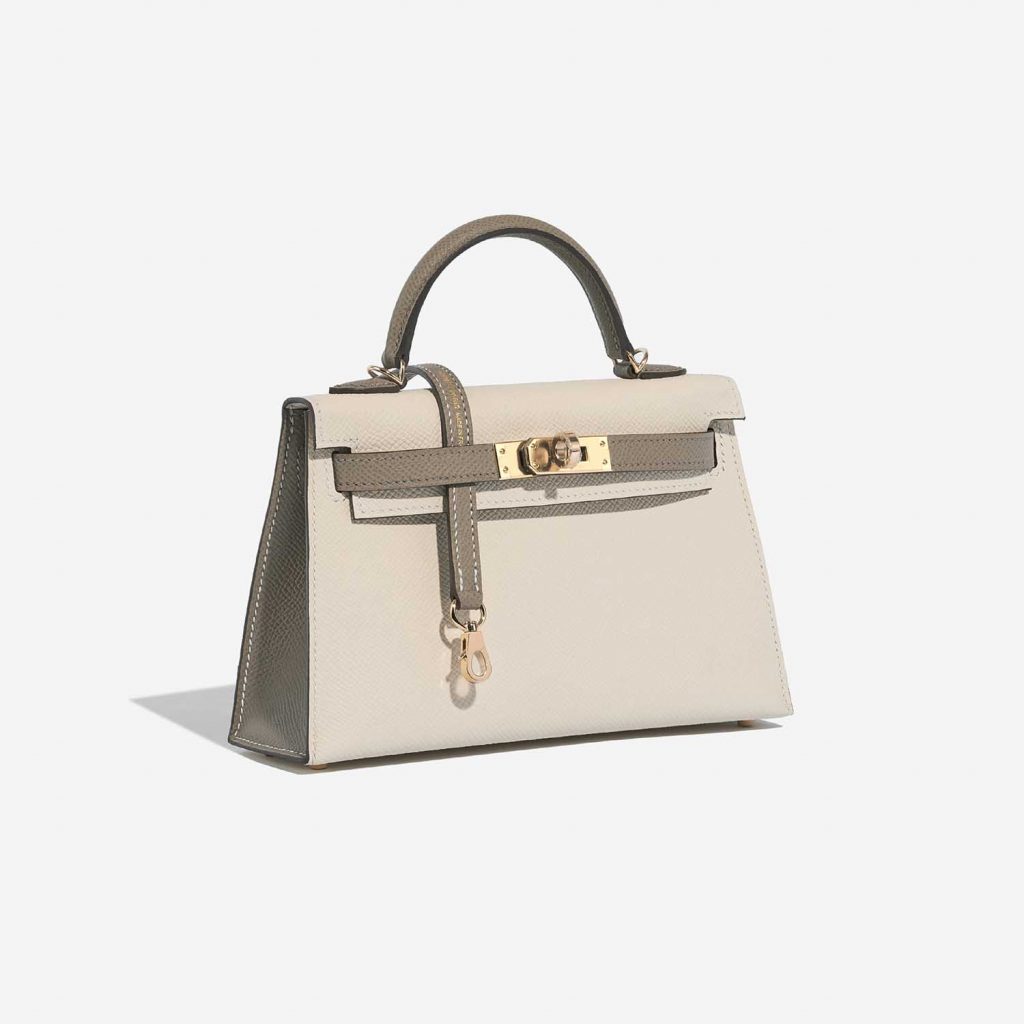 Hermès Kelly Mini Epsom Craie / Gris Asphalte | SACLÀB