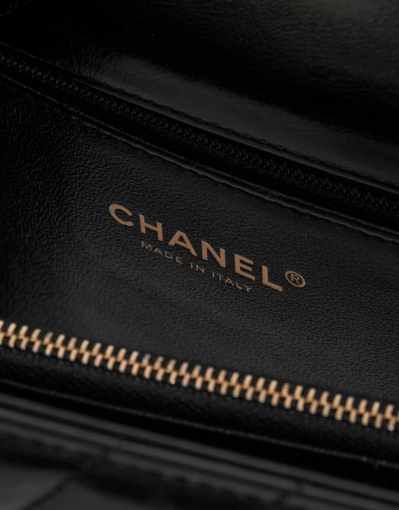 Chanel Timeless Handle Medium Lamb / Lizard Black | SACLÀB