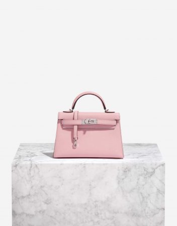 Hermès Kelly Mini Chèvre Mysore Rose Sakura | SACLÀB