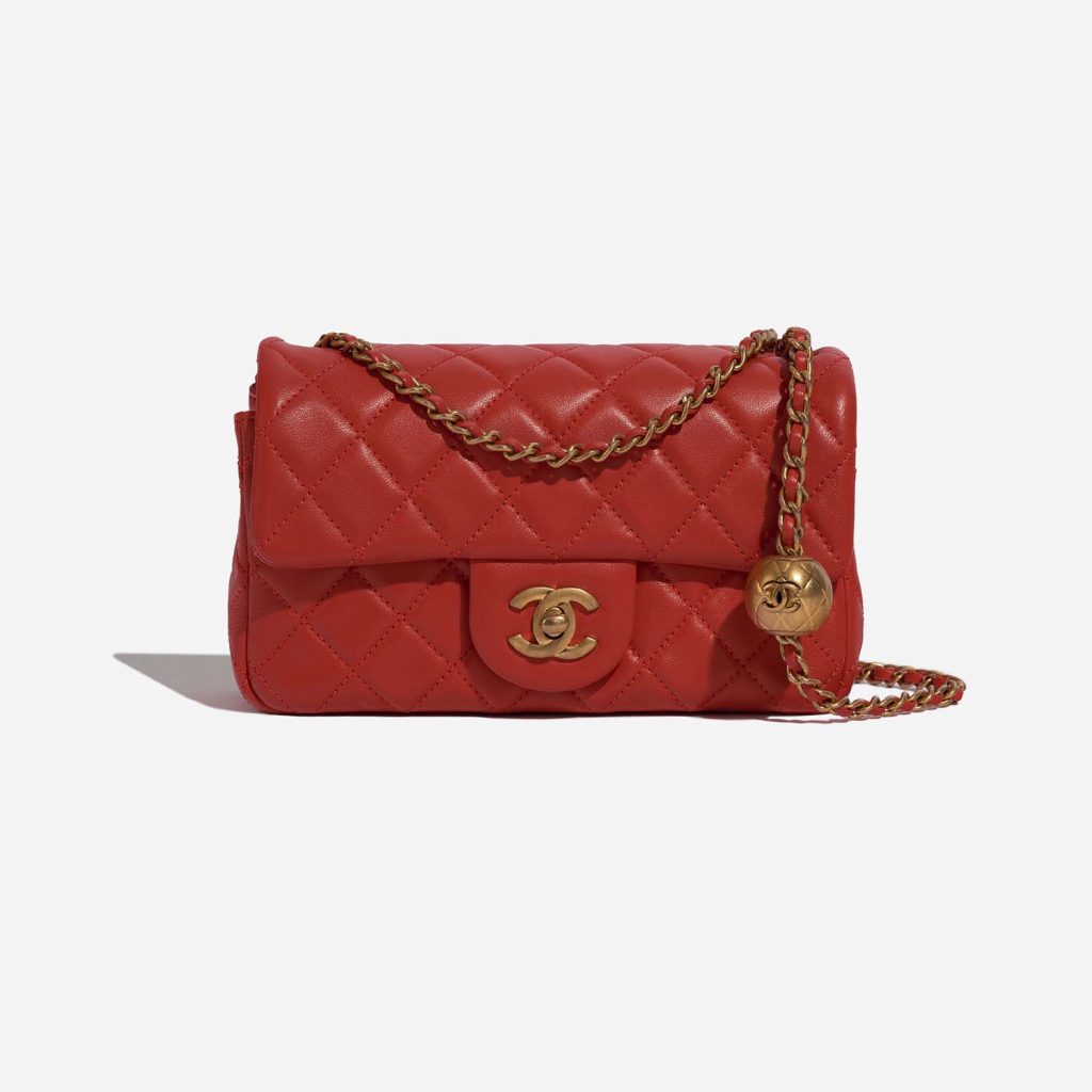 Chanel Timeless Mini Rectangular Lamb Coral | SACLÀB