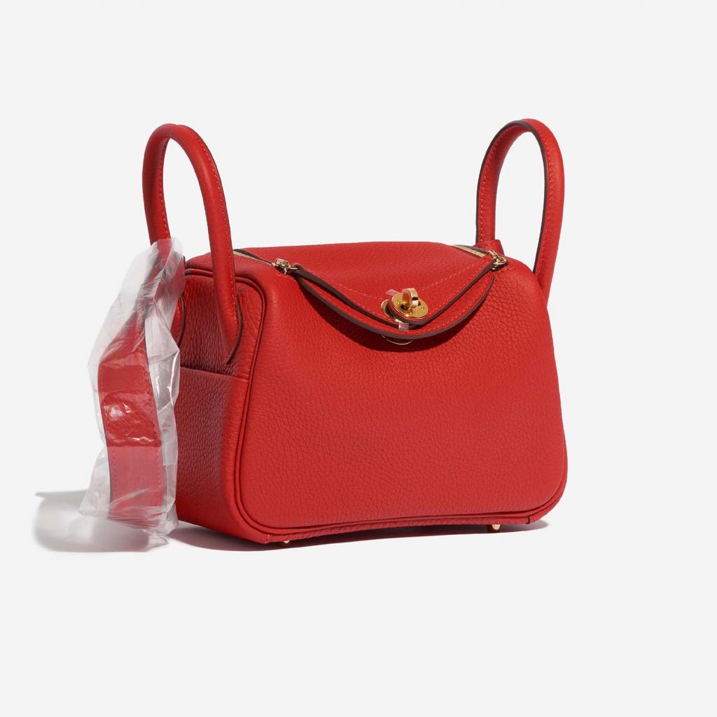 Hermès Lindy 20 Mini Taurillon Clemence Vermillon | SACLÀB