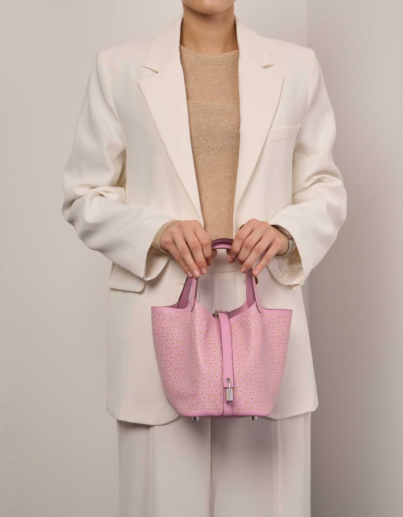 Hermès Lucky Daisy Picotin 18 Swift Mauve Sylvestre | SACLÀB