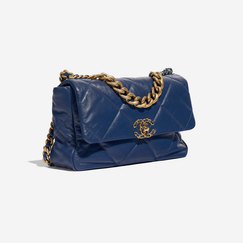 Chanel 19 Large Flap Bag Lamb Blue | SACLÀB