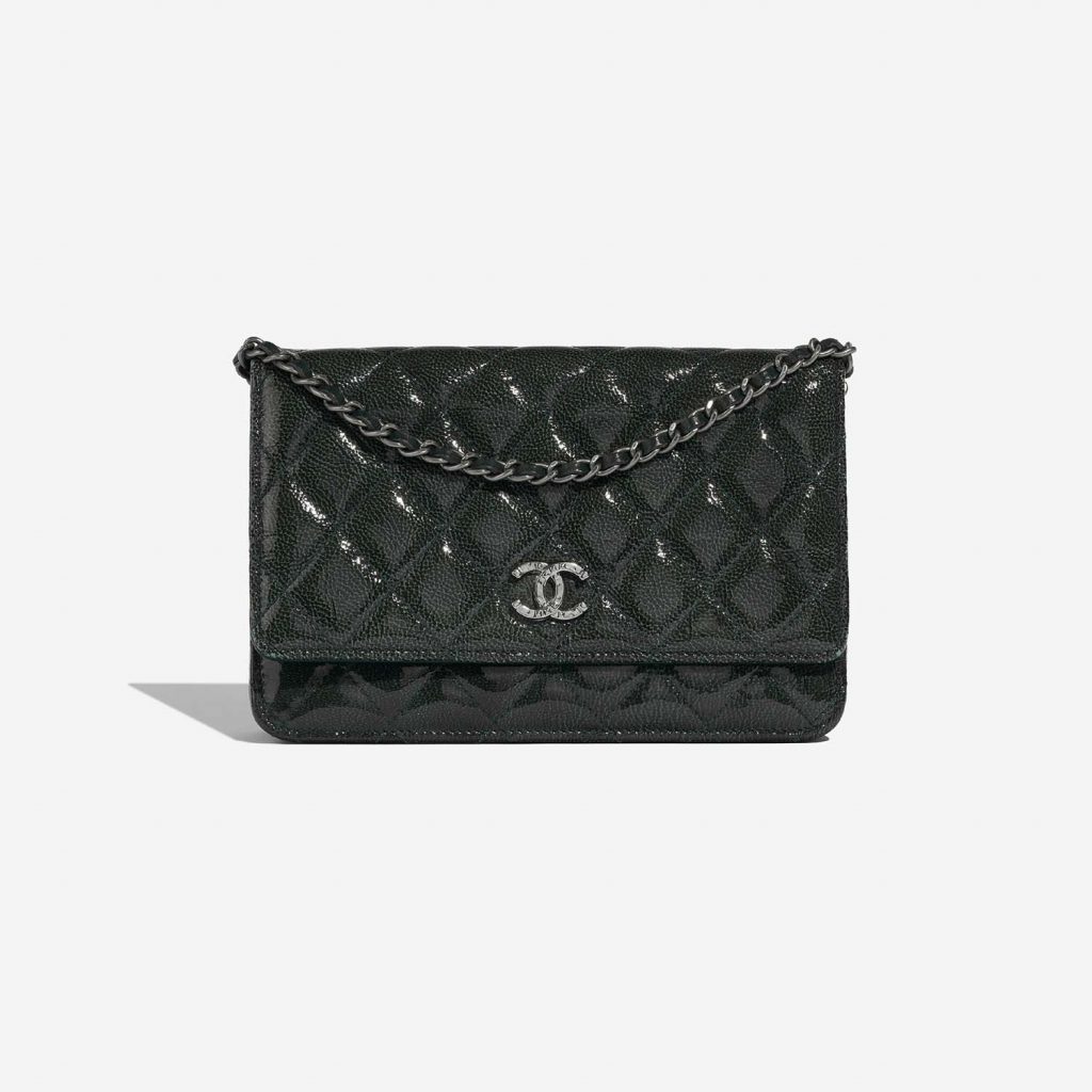 Chanel Timeless Wallet On Chain Patent Leather Emerald | SACLÀB