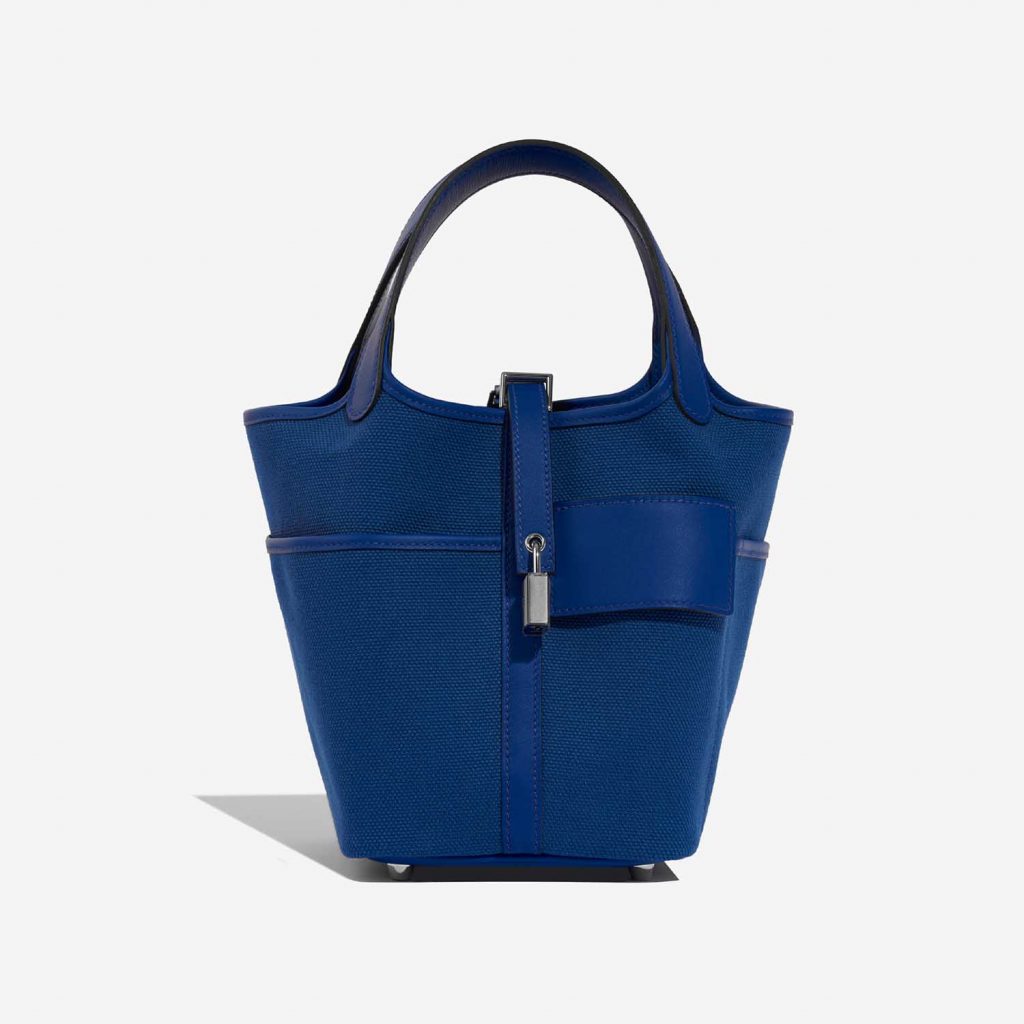 Hermès Picotin Cargo 18 Toile / Swift Blue Royal / Blue Egee | SACLÀB