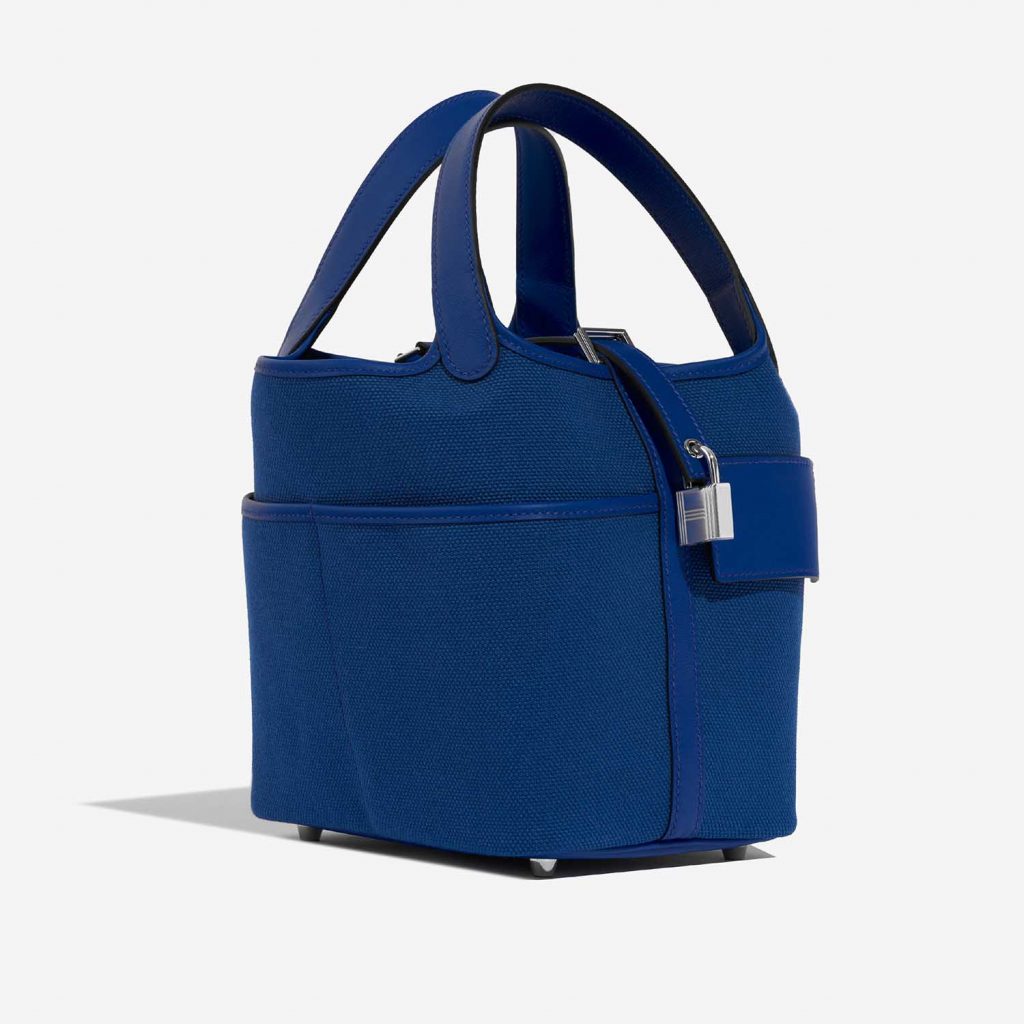 Hermès Picotin Cargo 18 Toile / Swift Blue Royal / Blue Egee | SACLÀB