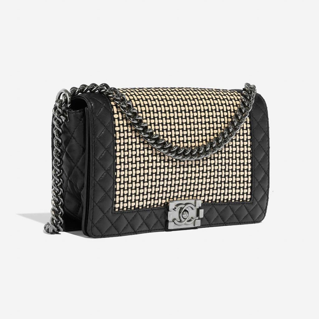 Chanel Boy Large Lamb / Rattan Black / Beige | SACLÀB
