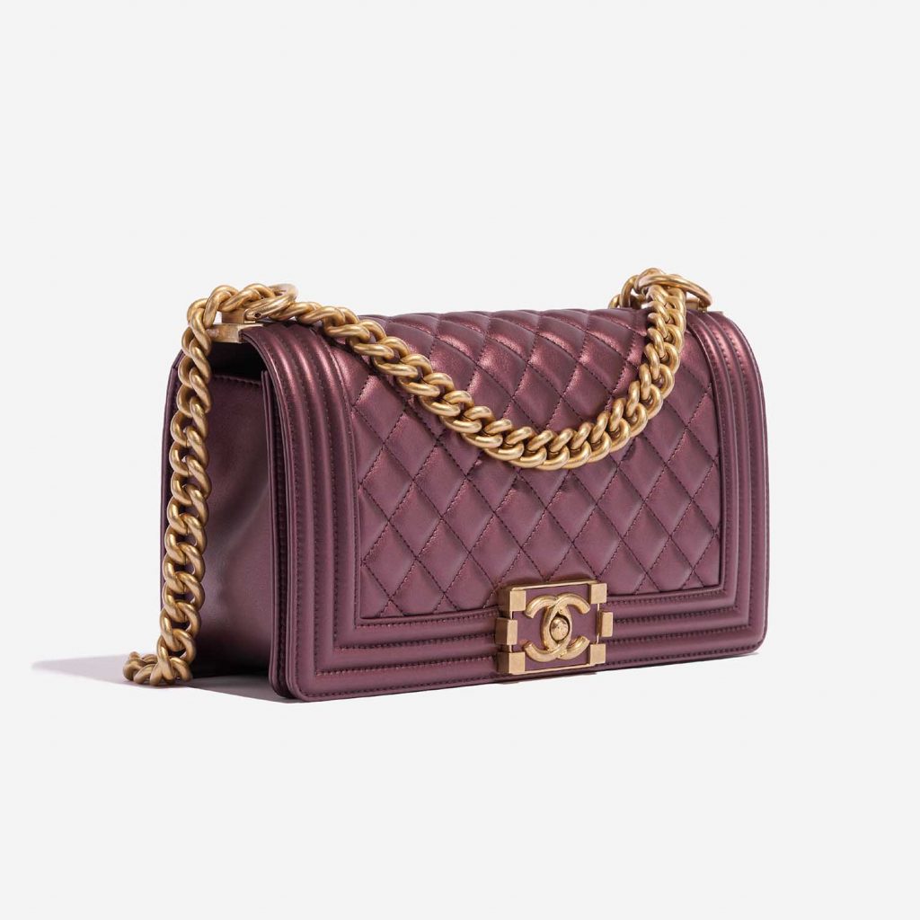 Chanel Boy New Medium Calf Metallic Rose Gold | SACLÀB