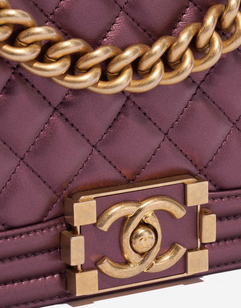 Chanel Boy New Medium Calf Metallic Rose Gold | SACLÀB