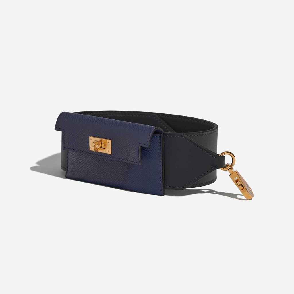 Hermès Kelly Pocket Strap Epsom / Swift Caban / Blue Saphir | SACLÀB