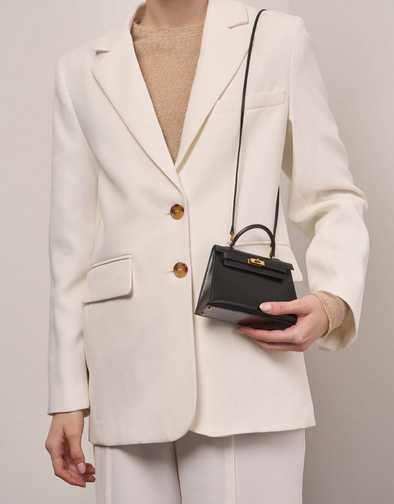 Hermès Kelly 15 Box Black | SACLÀB