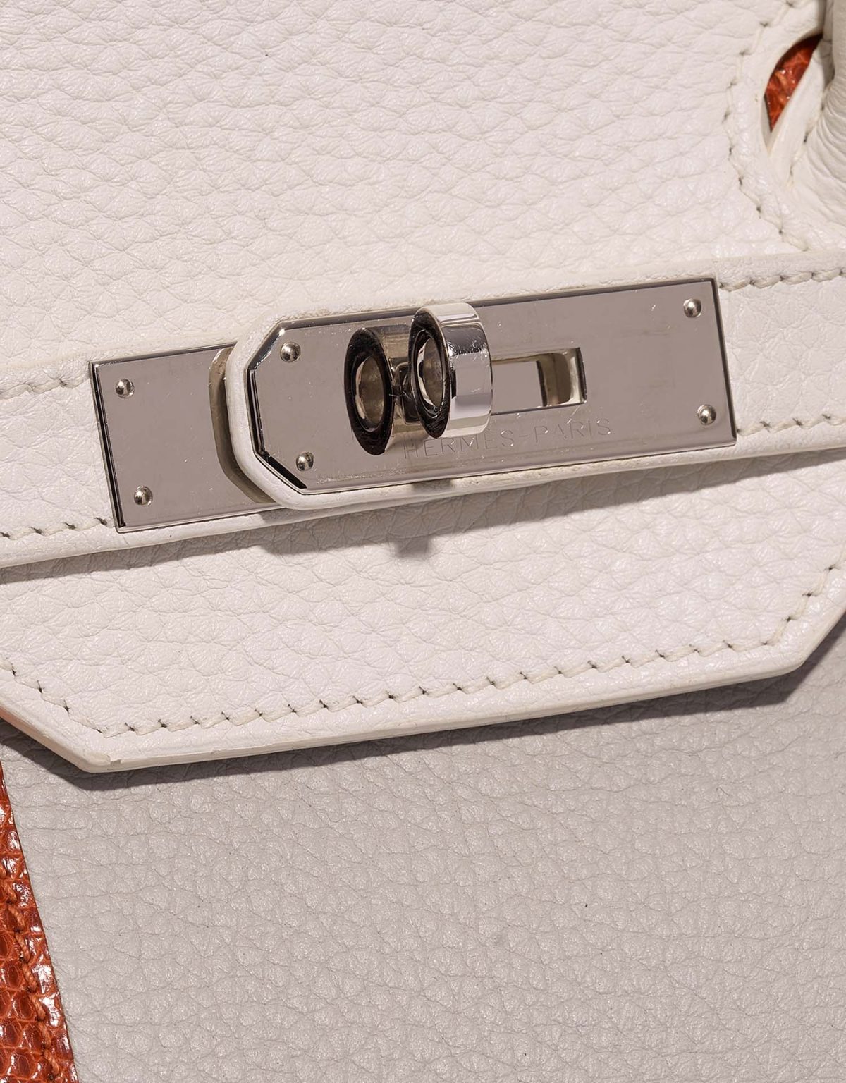 Hermès Birkin Club 35 Clemence / Lizard White / Gris / Perle / Sanguine ...