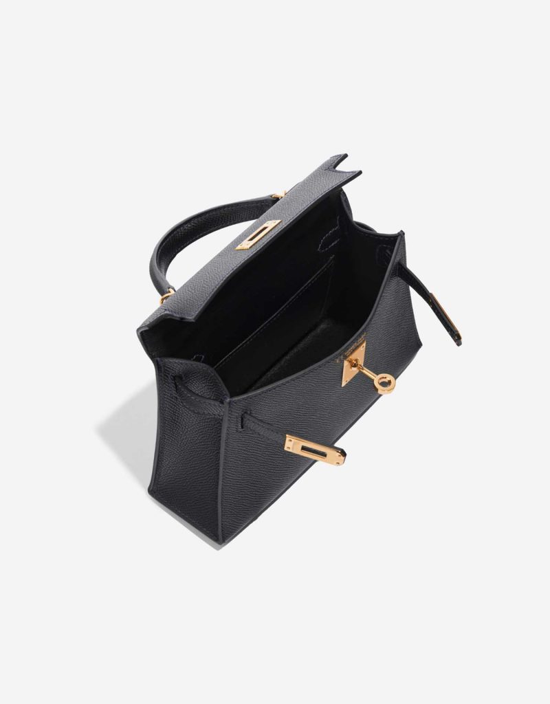 Hermès Kelly HSS Mini Epsom Black / Blue Indigo | SACLÀB