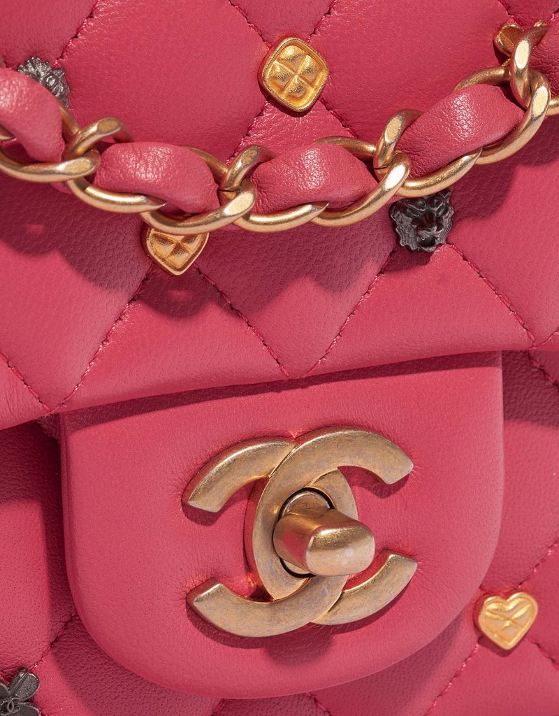 Chanel Timeless Lucky Charms Mini Rectangular Lamb Pink | SACLÀB