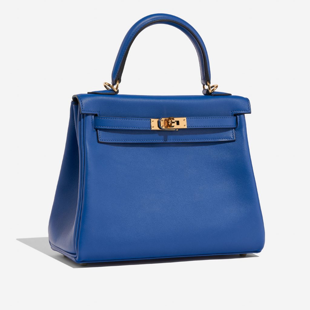 Hermès Kelly 25 Swift Blue de France | SACLÀB