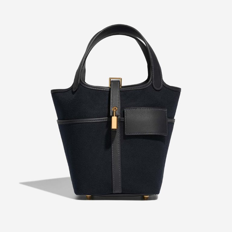 Hermès Picotin Cargo 18 Toile / Swift Caban / Blue Marine | SACLÀB