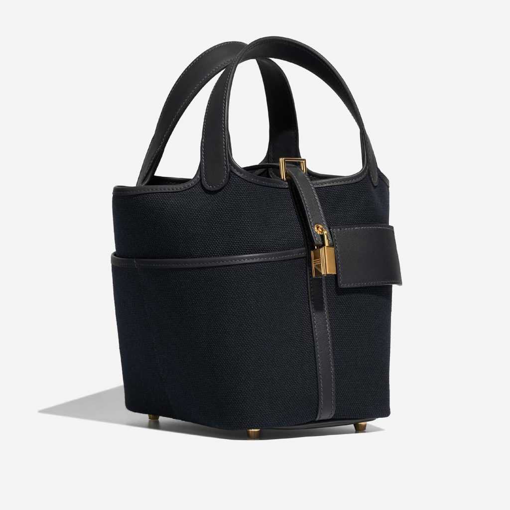 Hermès Picotin Cargo 18 Toile / Swift Caban / Blue Marine | SACLÀB