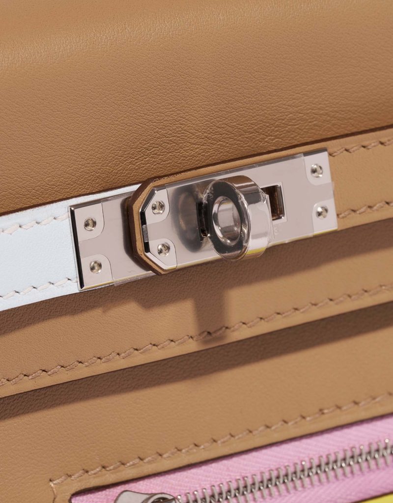 Hermès Kelly 25 Swift Colormatic Chai / Mauve / Bleu Brume / Jaune de ...