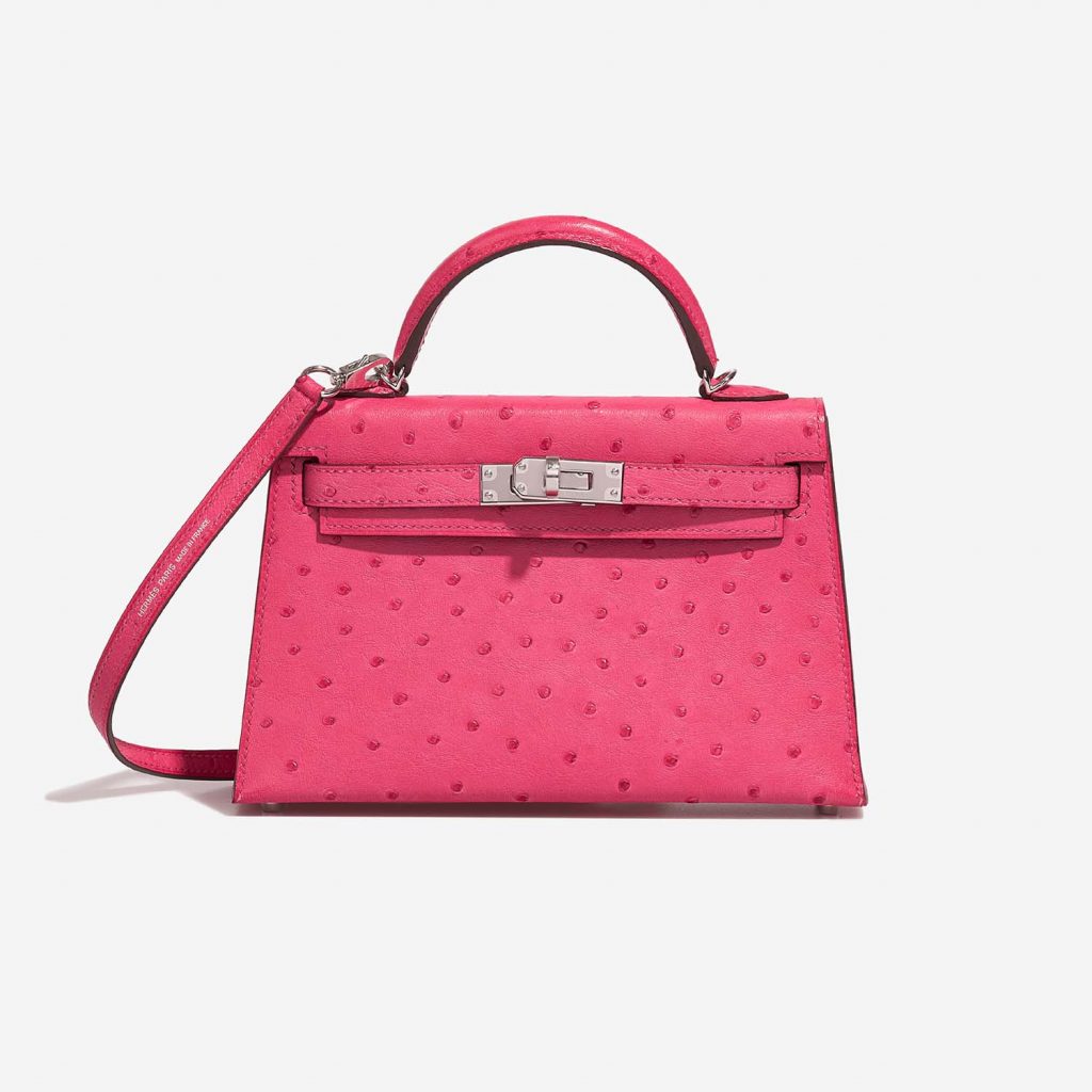 Hermès Kelly Mini Ostrich Rose Tyrien | SACLÀB