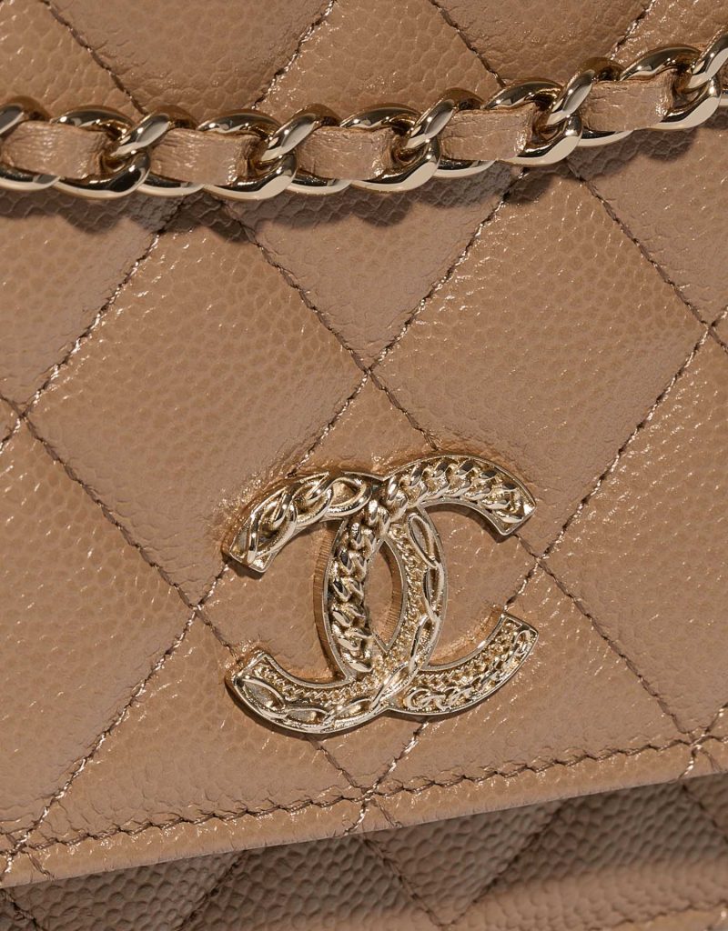 Chanel Timeless Wallet On Chain Caviar Beige | SACLÀB