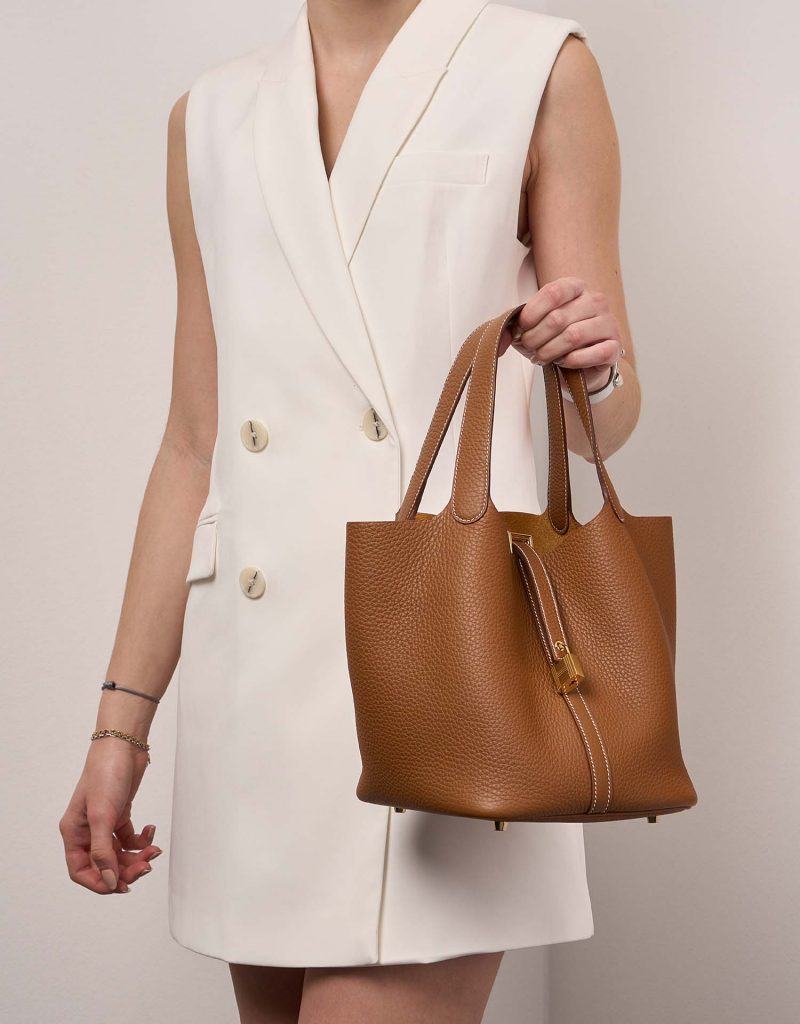 Hermès Picotin 22 Taurillon Clemence Gold | SACLÀB