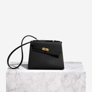 Hermès Kelly 20 Mini en Desordre Epsom Black | SACLÀB