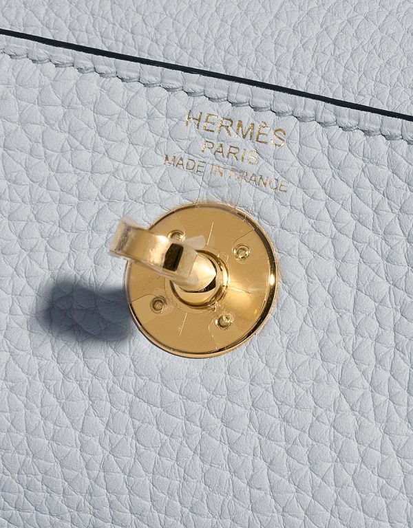Hermès Lindy Mini Taurillon Clemence Blue Pale | SACLÀB