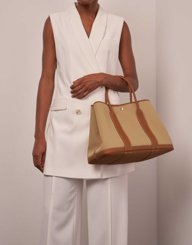 Hermès Garden Party 36 Toile / Negonda Trench / Gold | SACLÀB