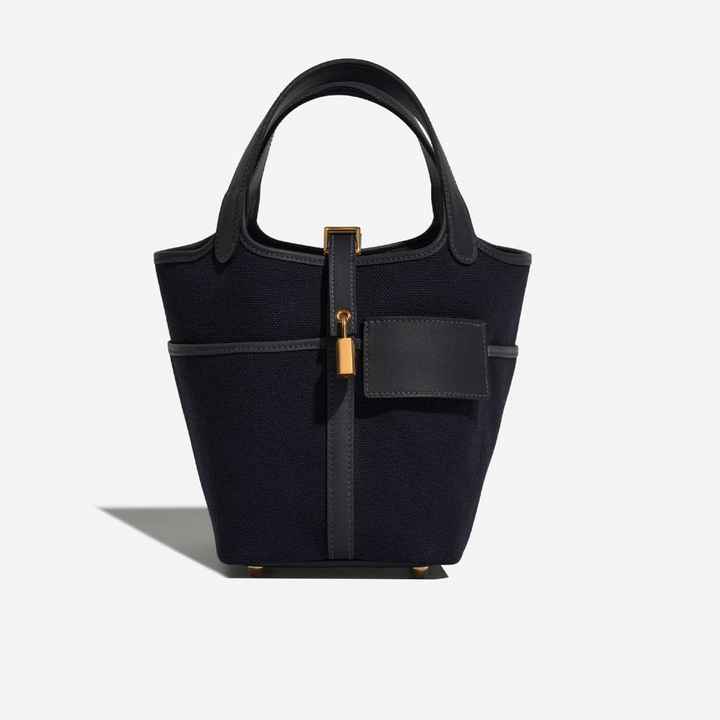 Hermès Picotin Cargo 18 Toile / Swift Blue Marine / Caban | SACLÀB