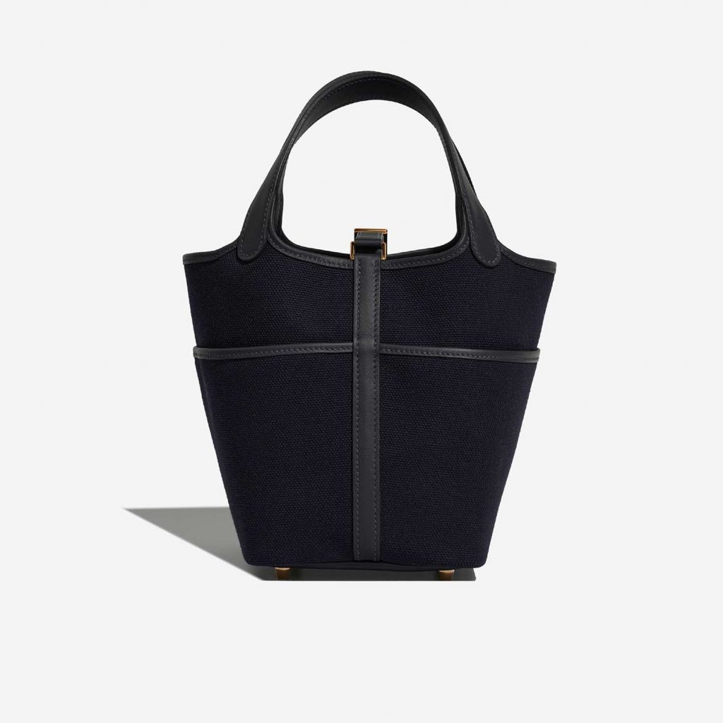 Hermès Picotin Cargo 18 Toile / Swift Blue Marine / Caban | SACLÀB