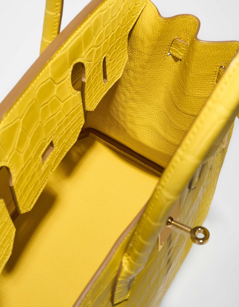Hermès Birkin 30 Matte Alligator Mimosa | SACLÀB