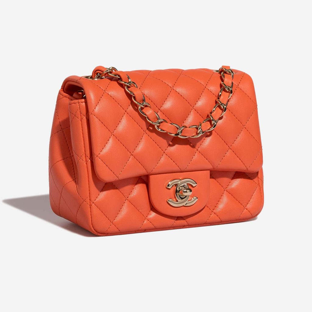 Chanel Timeless Mini Square Lamb Orange | SACLÀB