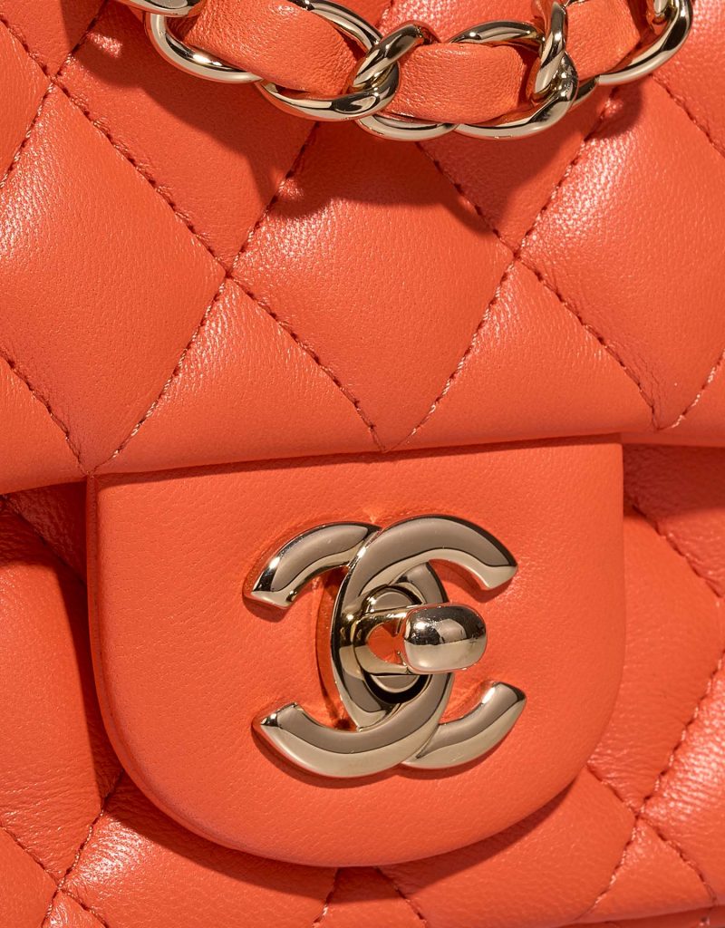 Chanel Timeless Mini Square Lamb Orange | SACLÀB