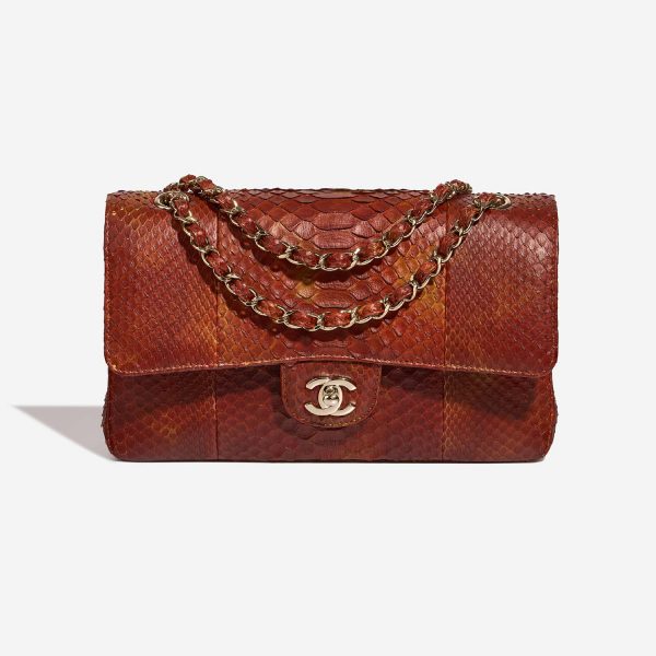 Chanel Timeless Medium Python Red / Orange | SACLÀB