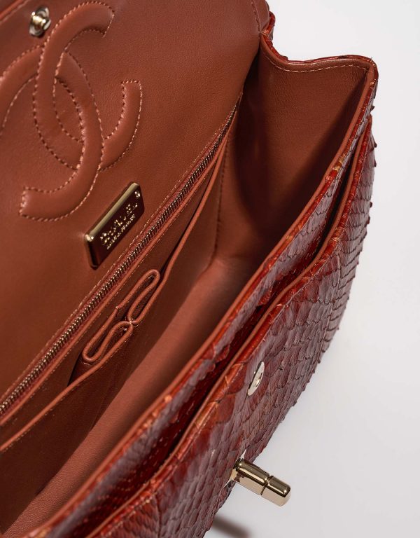 Chanel Timeless Medium Python Red / Orange | SACLÀB