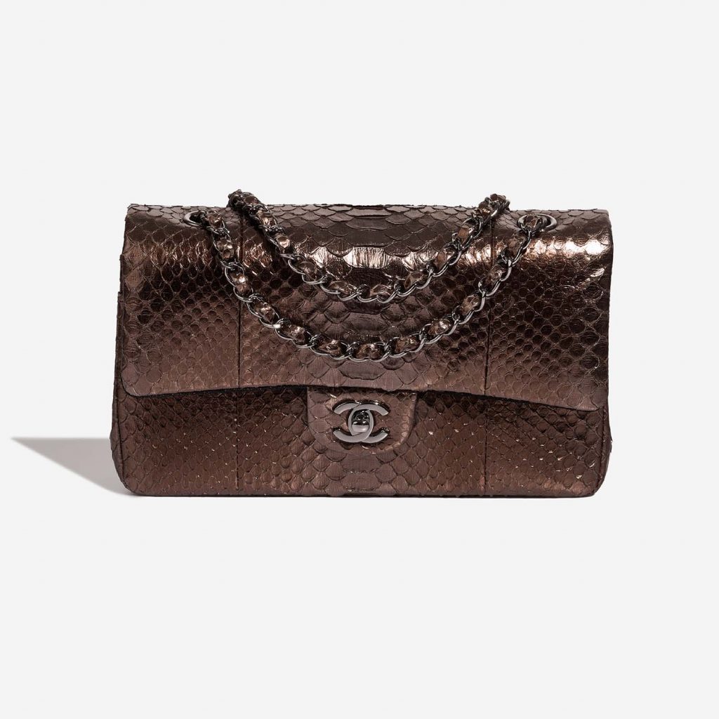 Chanel Timeless Medium Python Bronze | SACLÀB