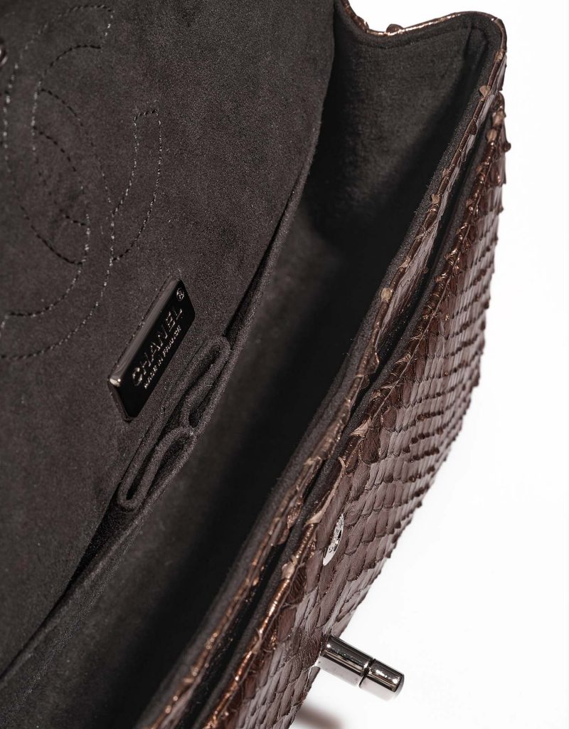 Chanel Timeless Medium Python Bronze | SACLÀB