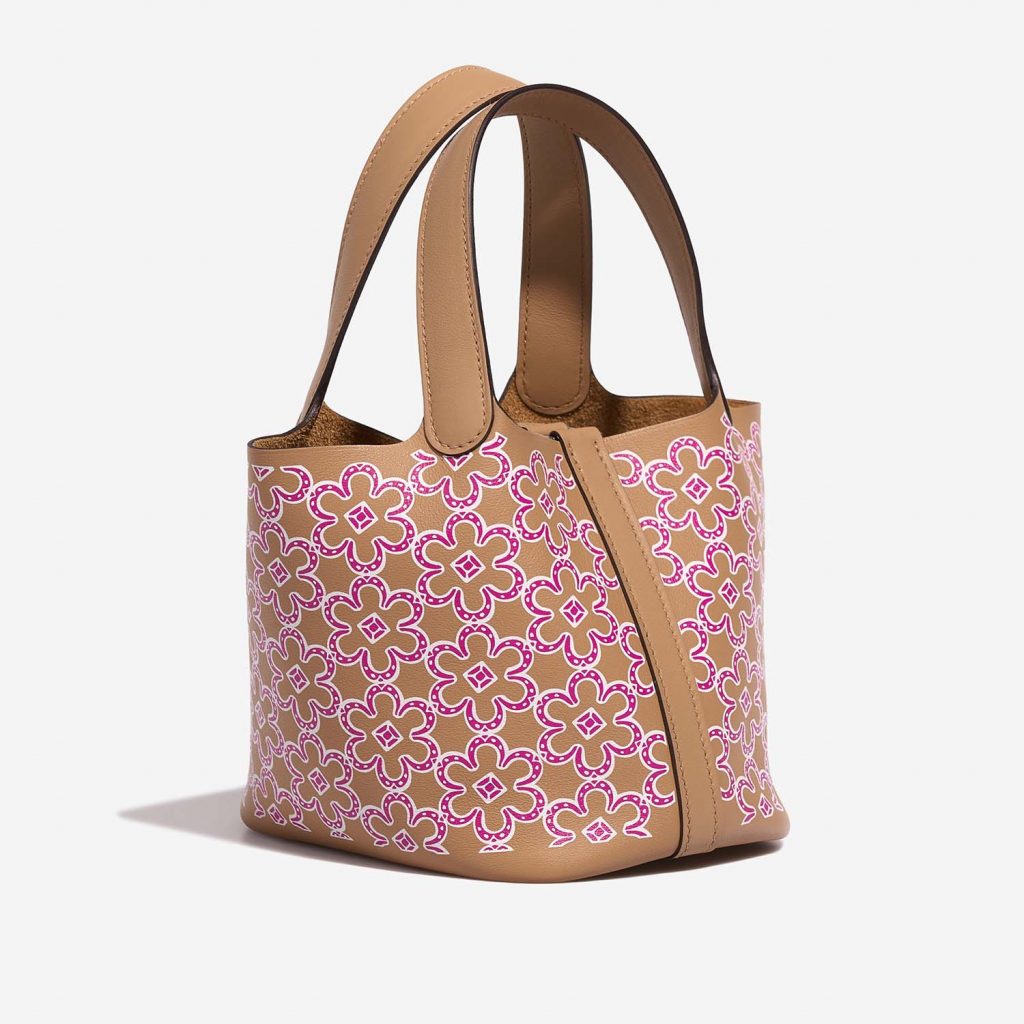 Hermès Picotin Micro Lucky Daisy Swift Chai / Rose / White | SACLÀB