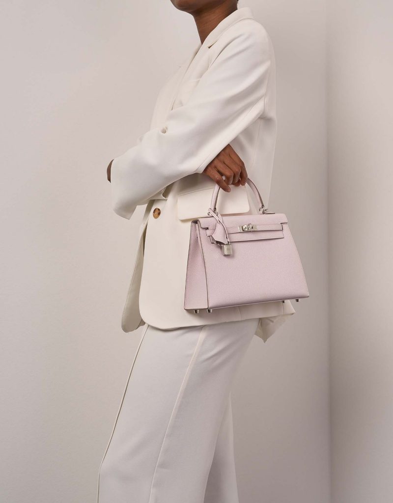 Hermès Kelly 25 Epsom Mauve Pâle | SACLÀB