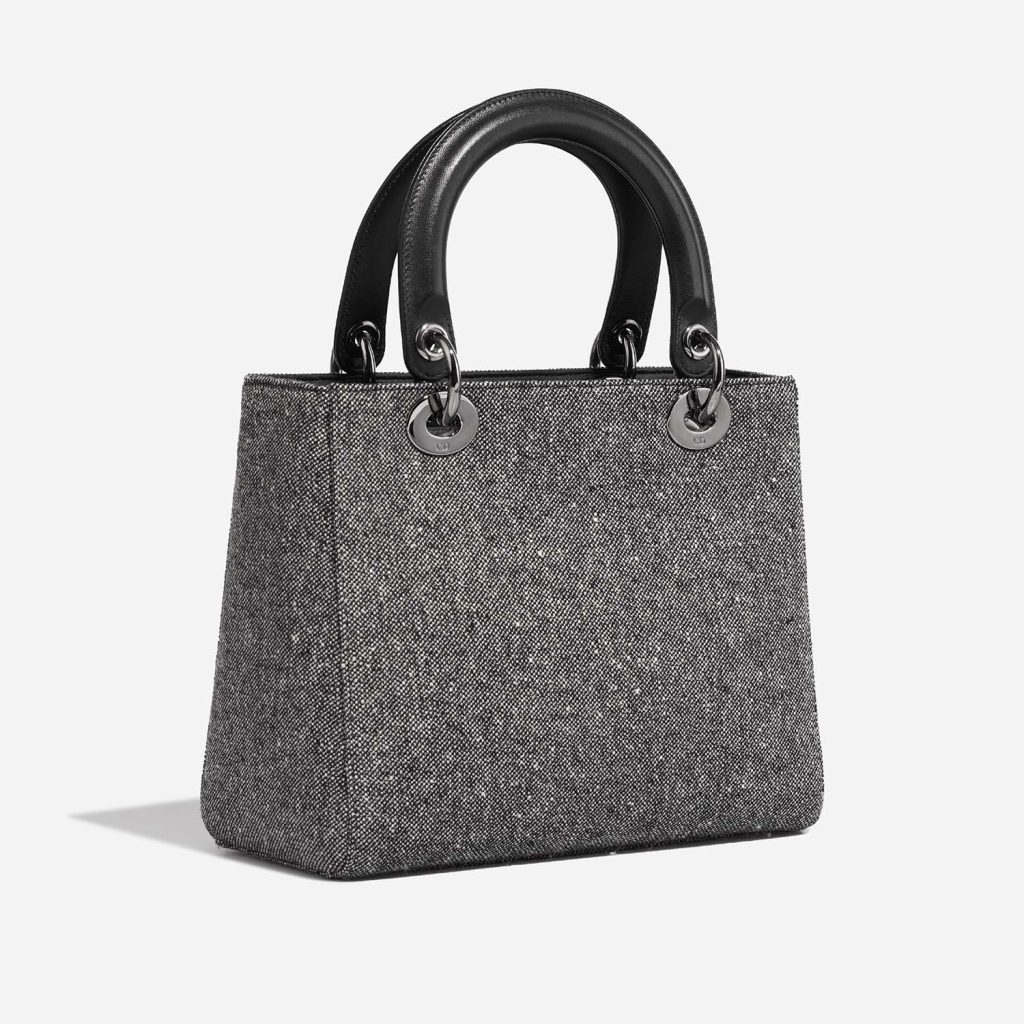 Dior Lady Medium Tweed / Calf Black / White | SACLÀB