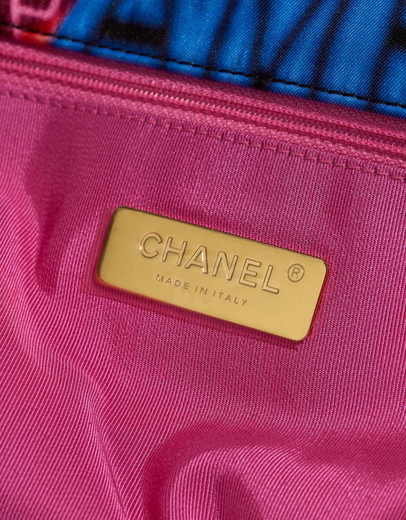 Chanel 19 Large Flap Bag Fabric Multicolour | SACLÀB