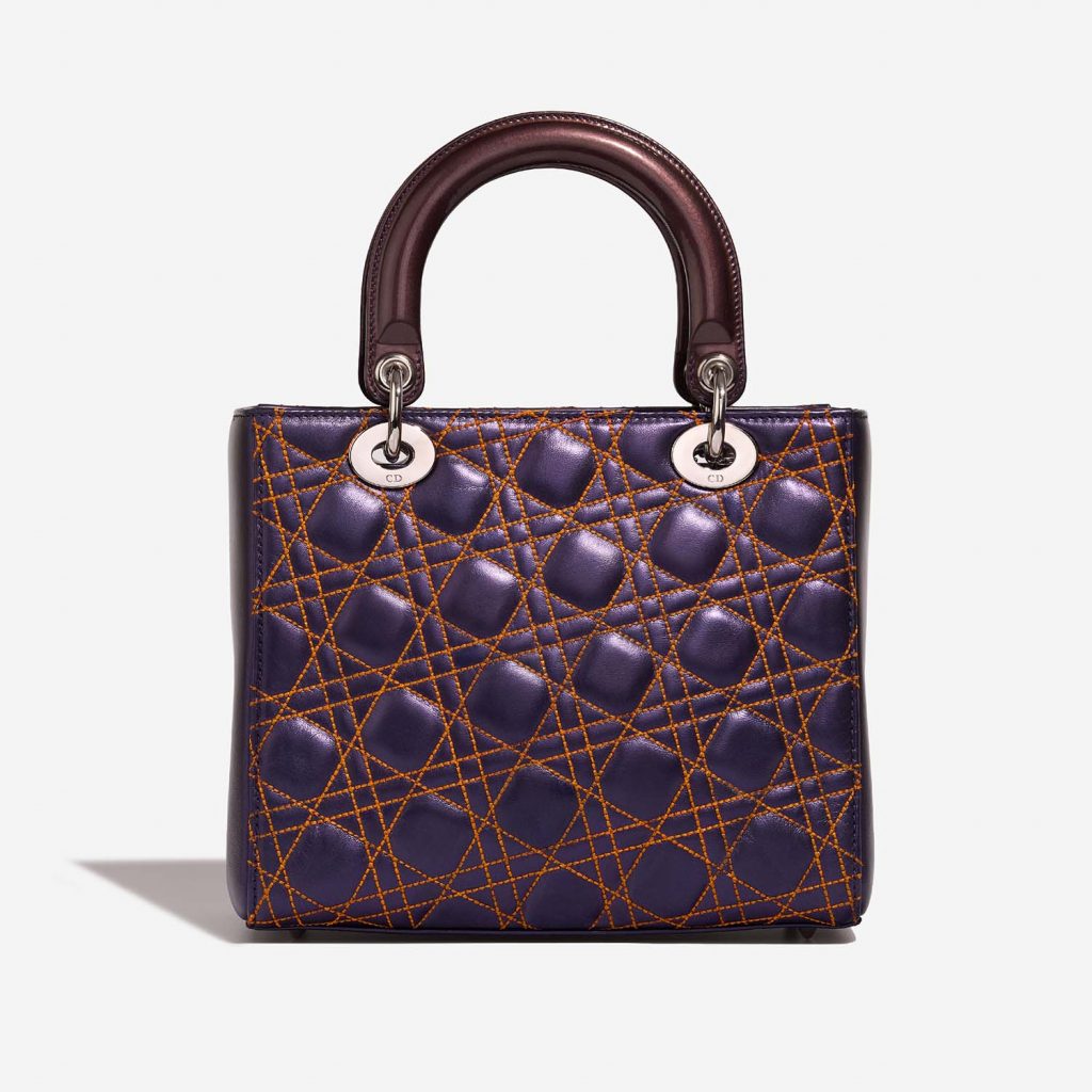 Dior Lady Medium Lamb Metallic Purple | SACLÀB