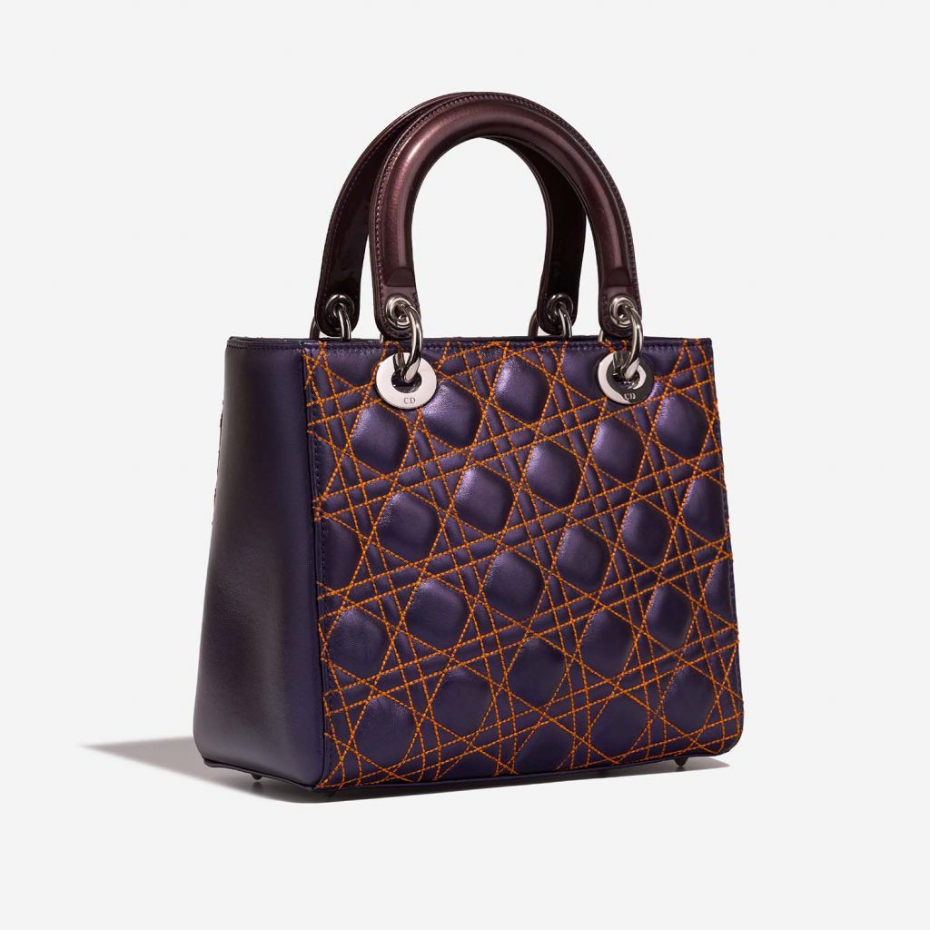 Dior Lady Medium Lamb Metallic Purple | SACLÀB
