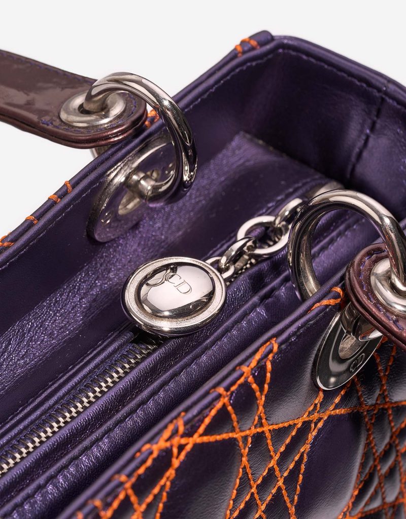 Dior Lady Medium Lamb Metallic Purple | SACLÀB