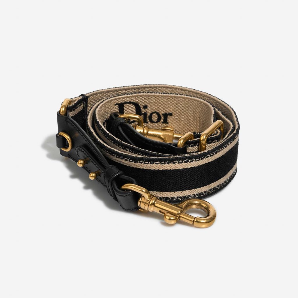 Dior Shoulder Strap Canvas / Calf Black / Beige | SACLÀB