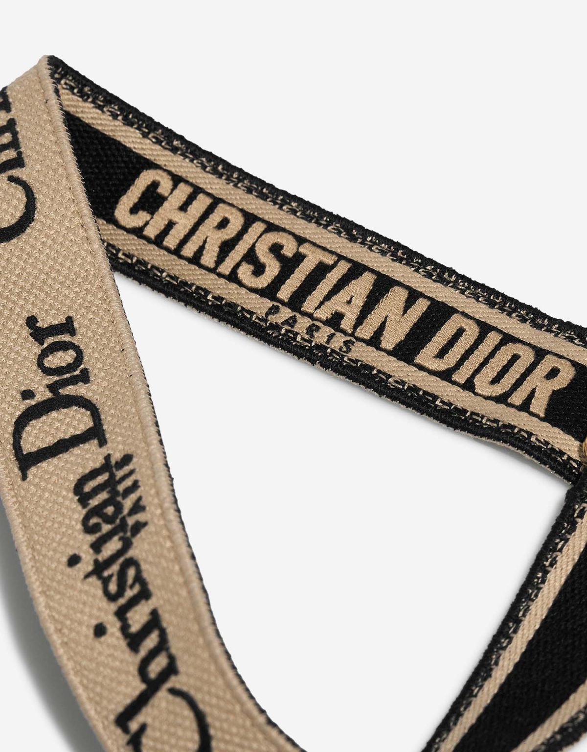 Dior Shoulder Strap Canvas / Calf Black / Beige | SACLÀB