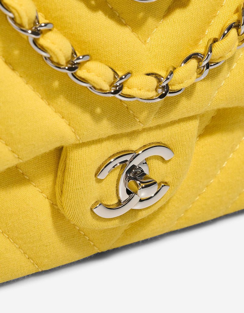Chanel Timeless Medium Fabric Yellow | SACLÀB