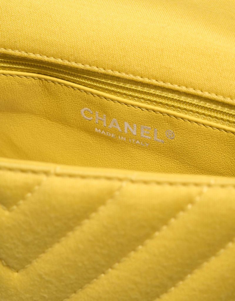 Chanel Timeless Medium Fabric Yellow | SACLÀB