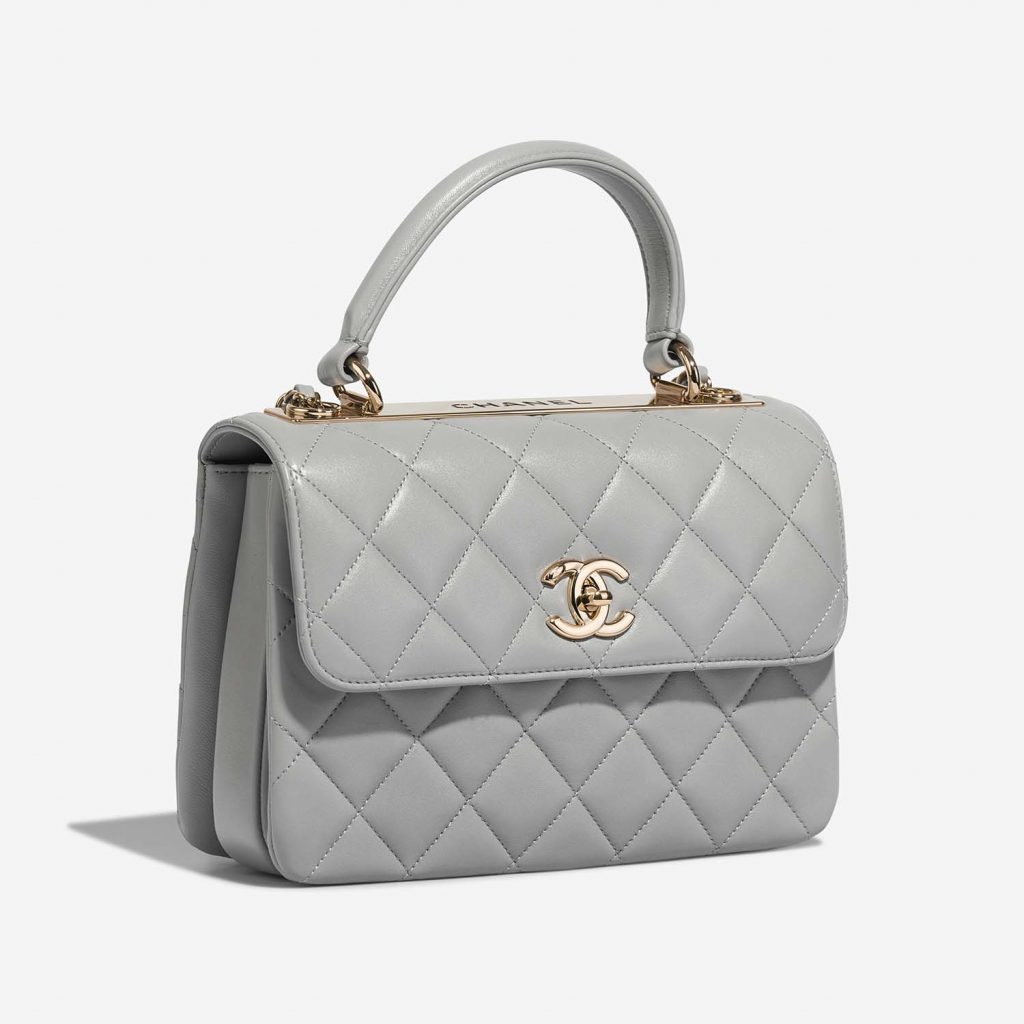 Chanel Trendy CC Medium Lamb Light Grey | SACLÀB